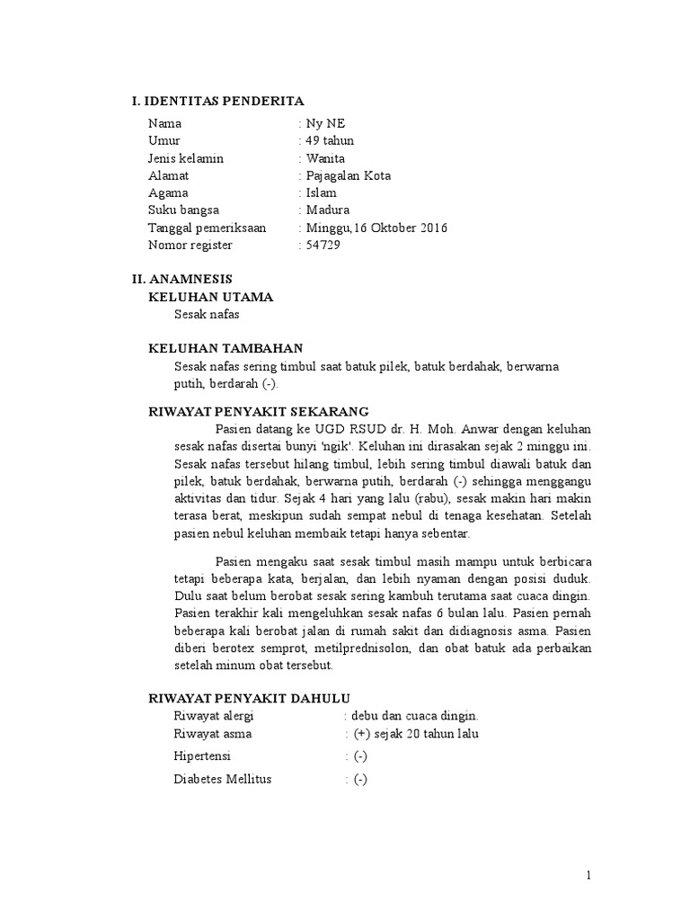 Makalah Eksaserbasi Asma Lapsus | PDF