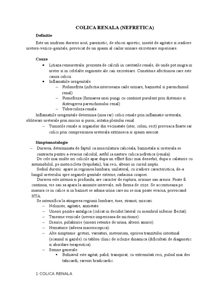 Colica Renala | PDF