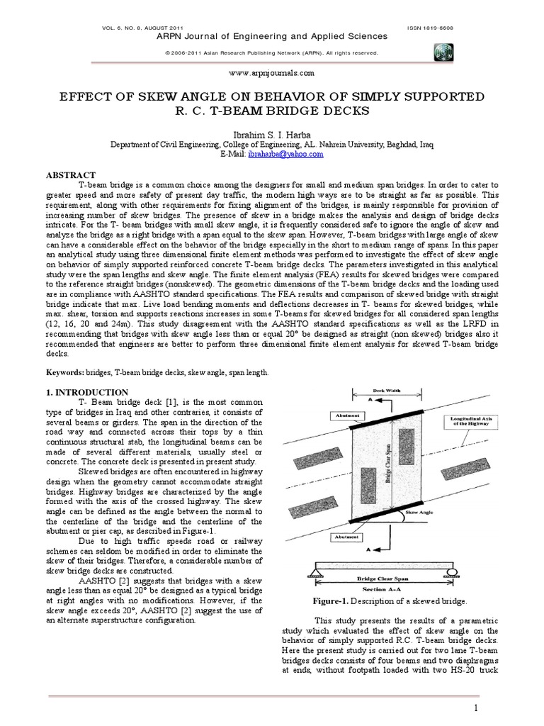 Skew PDF | Download Free PDF | Bridge | Bending