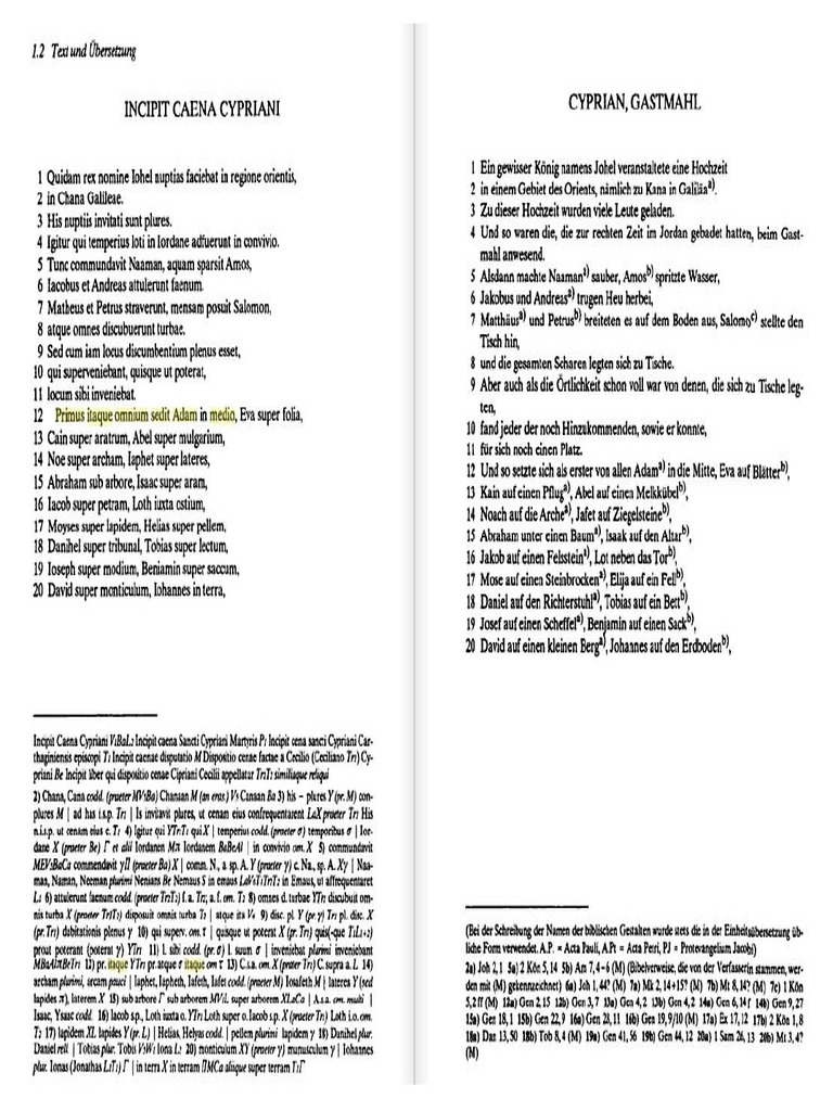 Cena Cypriani PDF | PDF