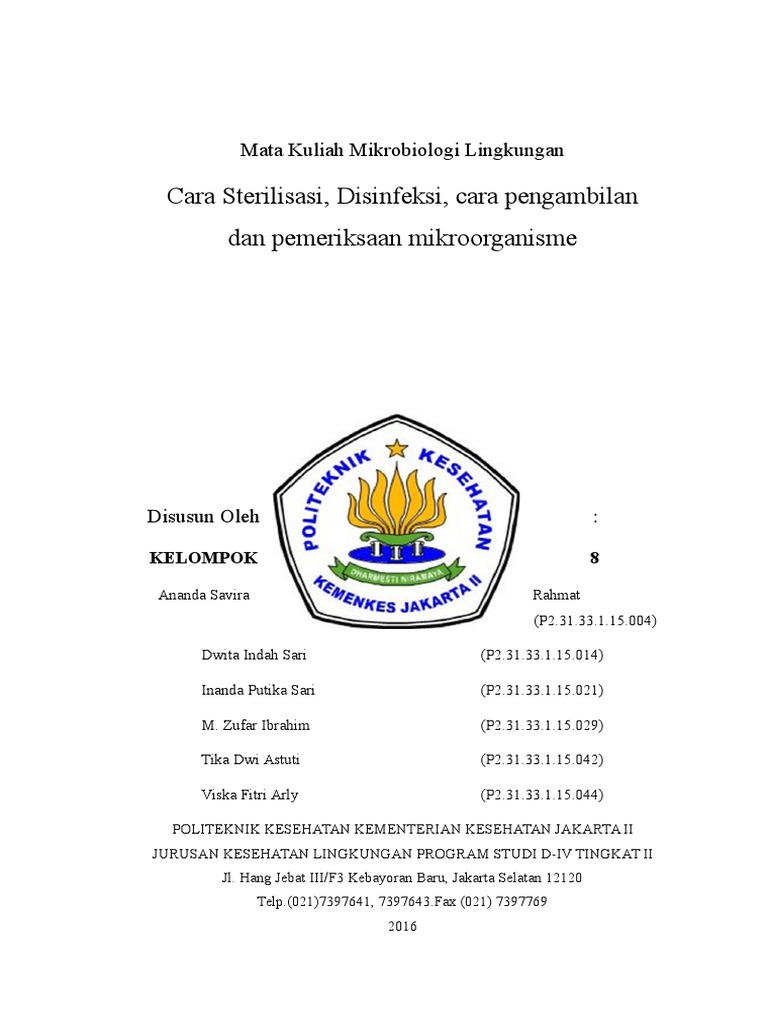 Cara Sterilisasi, Desinfeksi, Pengambilan Dan Pemeriksaan Organisme | PDF