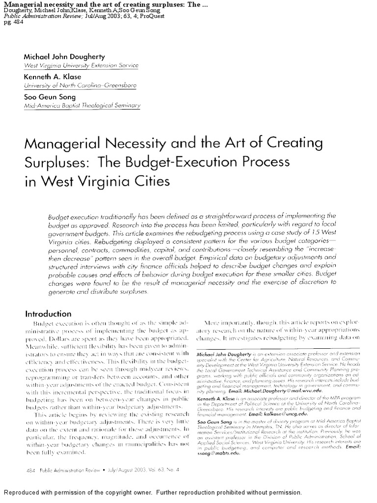 The Budget-Execution Process | PDF