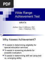 Wechsler Individual Achievement Test, Fourth Edition: About The (Wiat ...