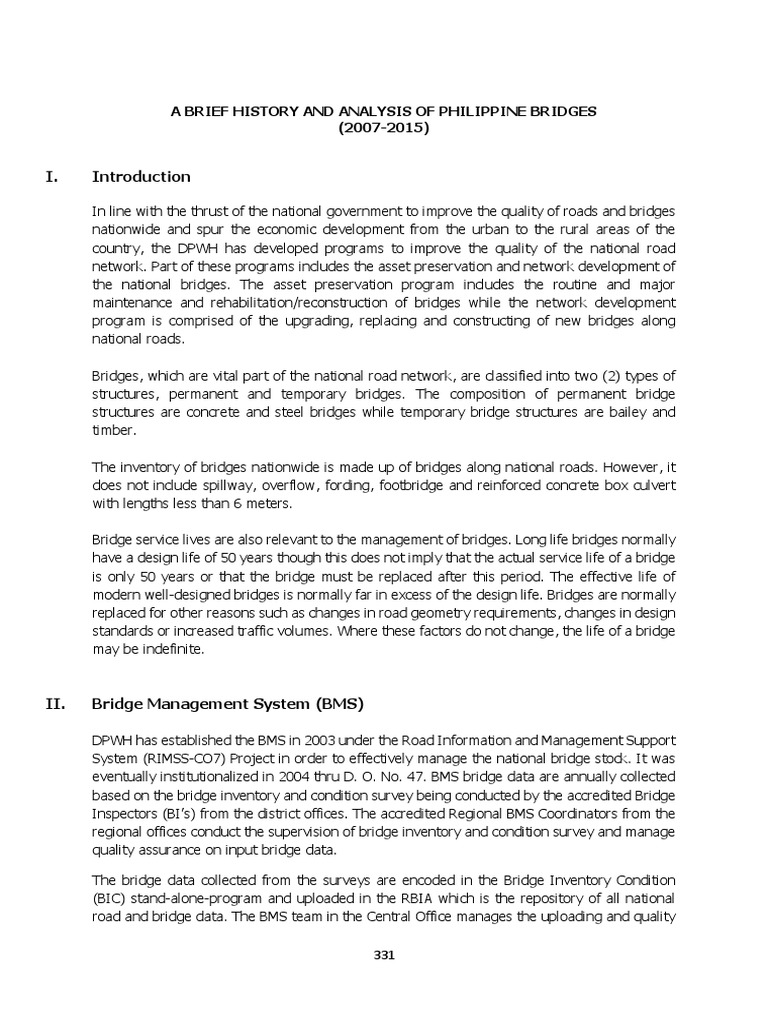 DPWH Bridge Overview | Bridge | Concrete
