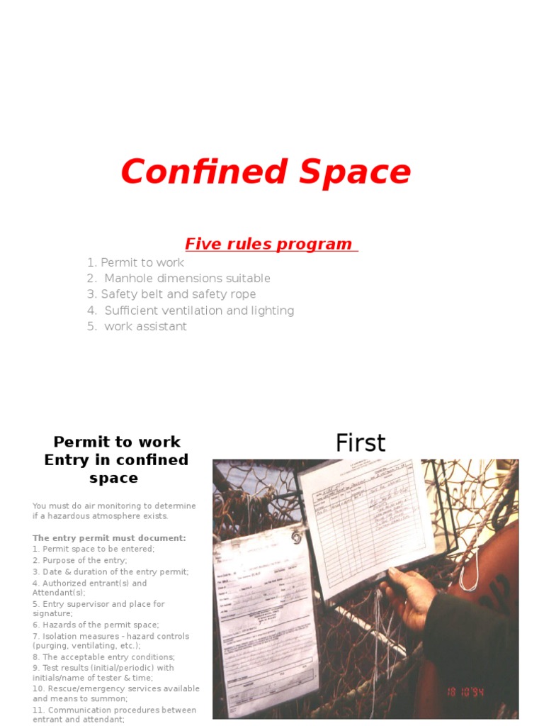 Confined Space Safety | PDF