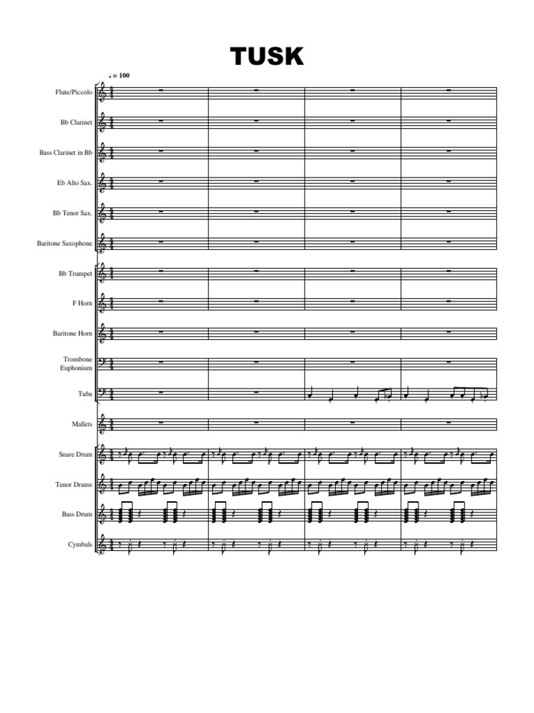 Tusk For Pep Band | PDF