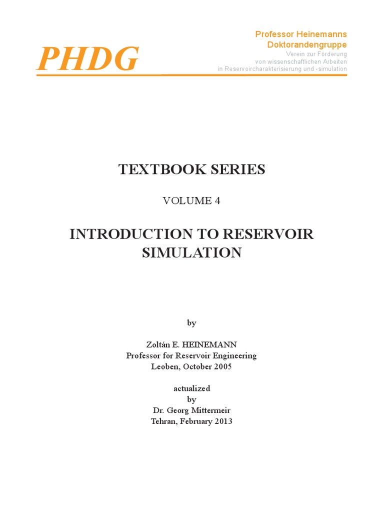 Introduction To Reservoir Simulation Pdf Pdf Finite Element Method Computer Simulation