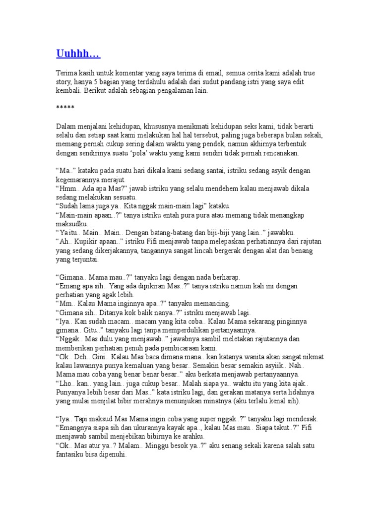 Fantasi Seks Terbuka Pasutri Fifi | PDF