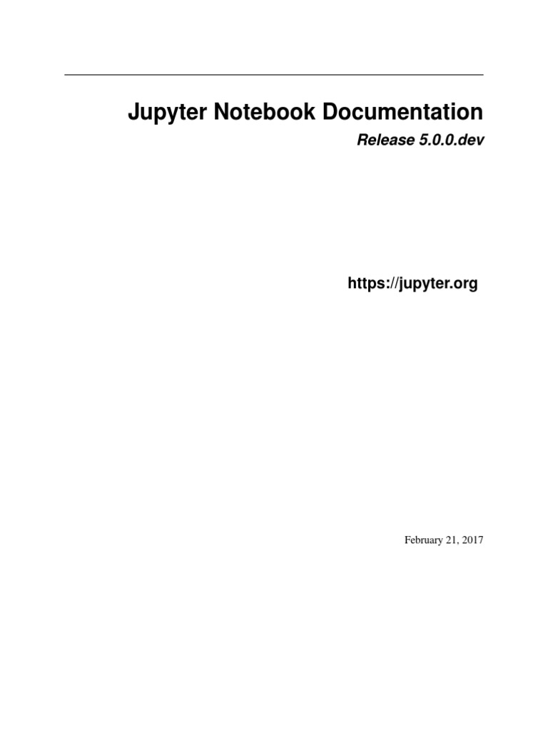 Jupyter Notebook | PDF | Web Server | Internet & Web
