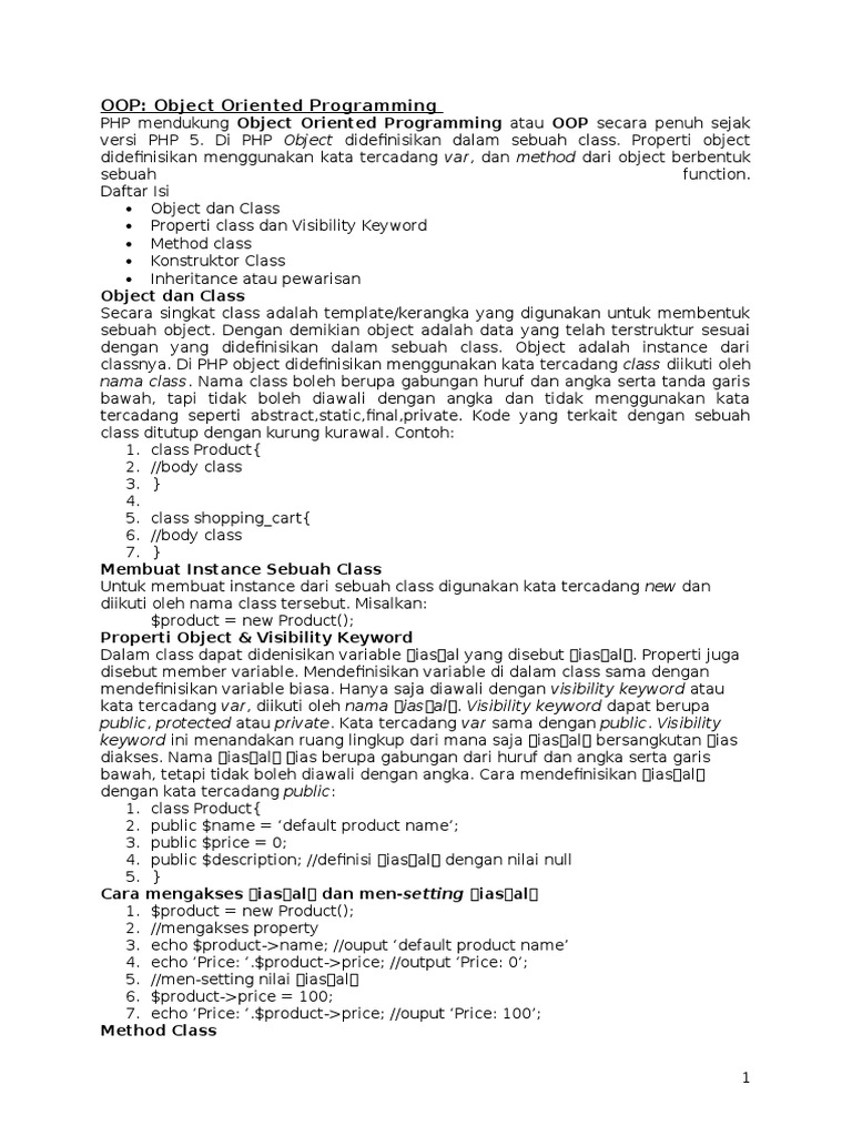 Panduan OOP dan Pencarian Data PHP | PDF | Komputer