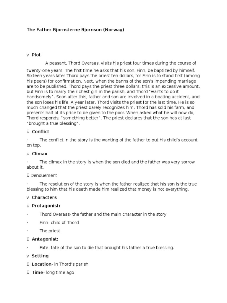 The Father by Bjornsterne Bjornson | PDF