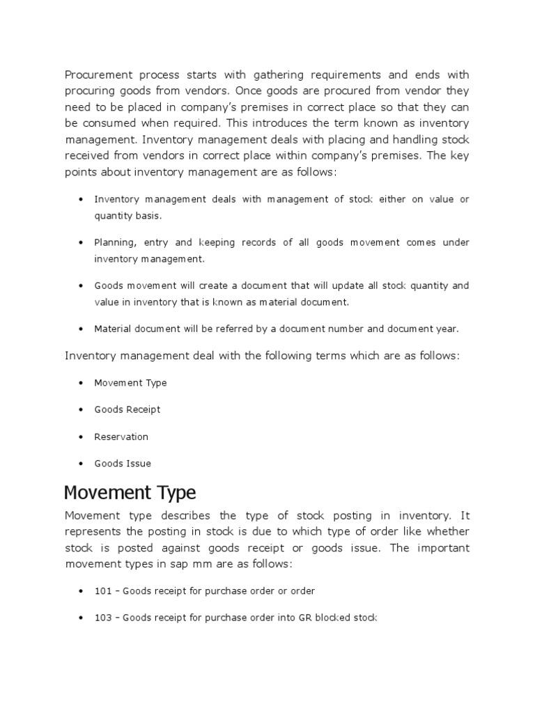 A Comprehensive Guide to Inventory Management Processes in SAP ...
