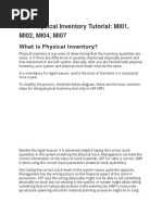 Physical Inventory Count Memo: Roles and Responsibilities (See Roles ...