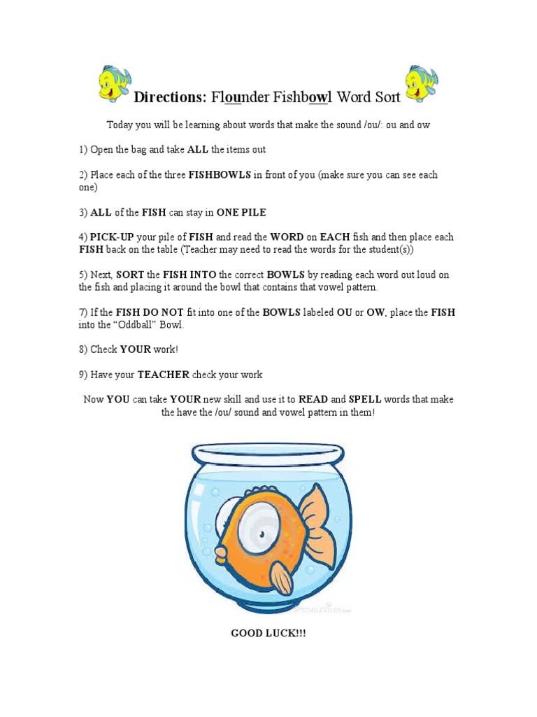 Fishbowl Game Directions | PDF
