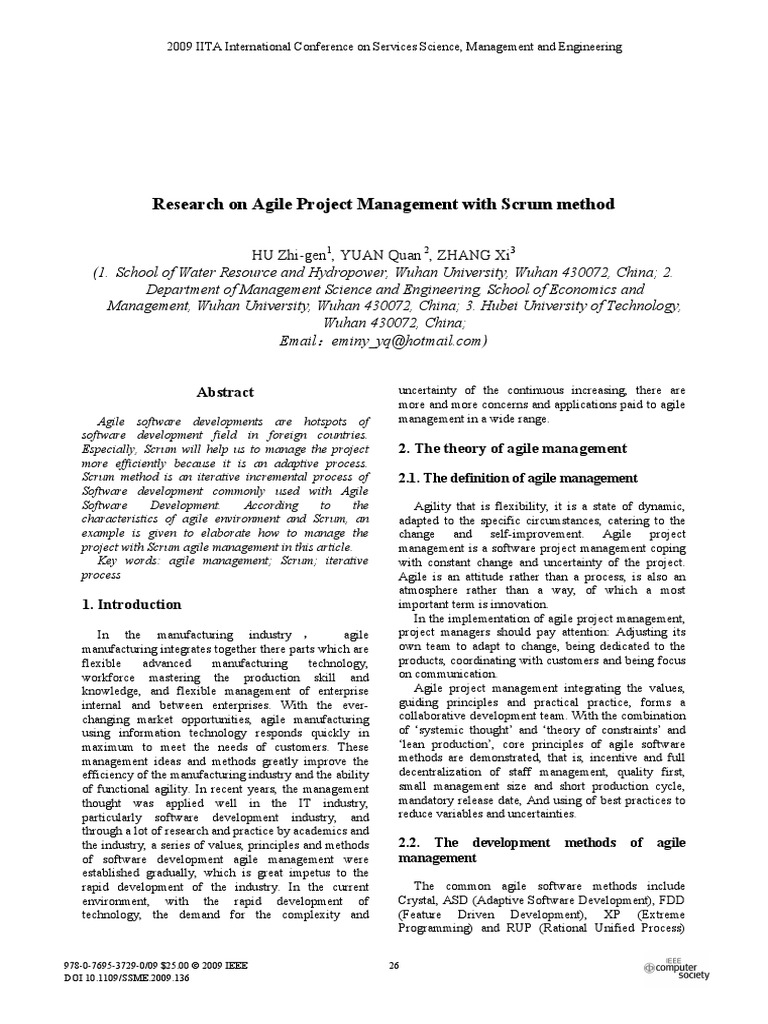 Research On Agile Project Management With Scrum Method | PDF | Scrum ...