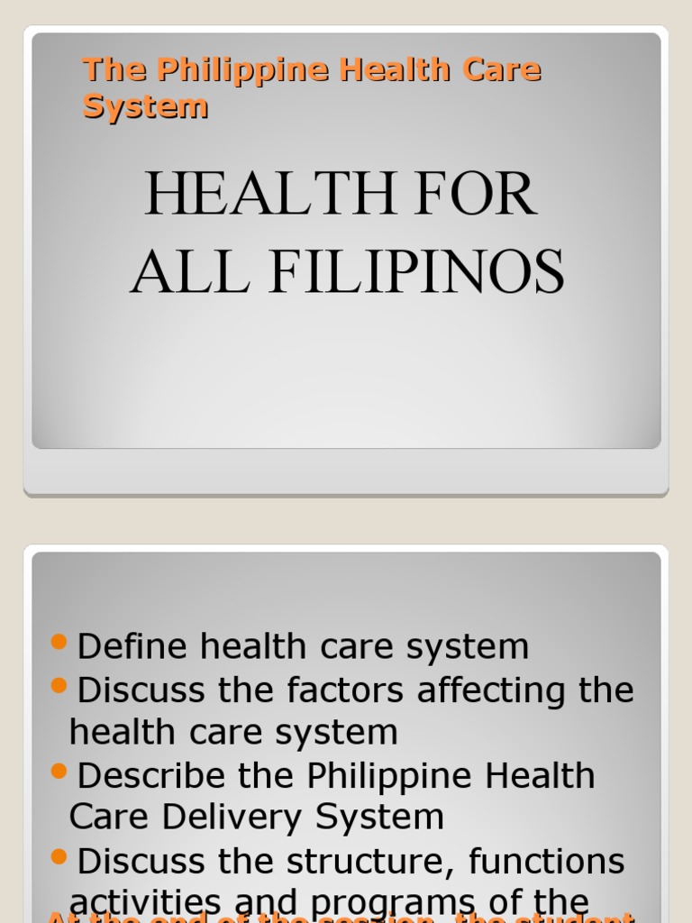 Philippine Health Care System