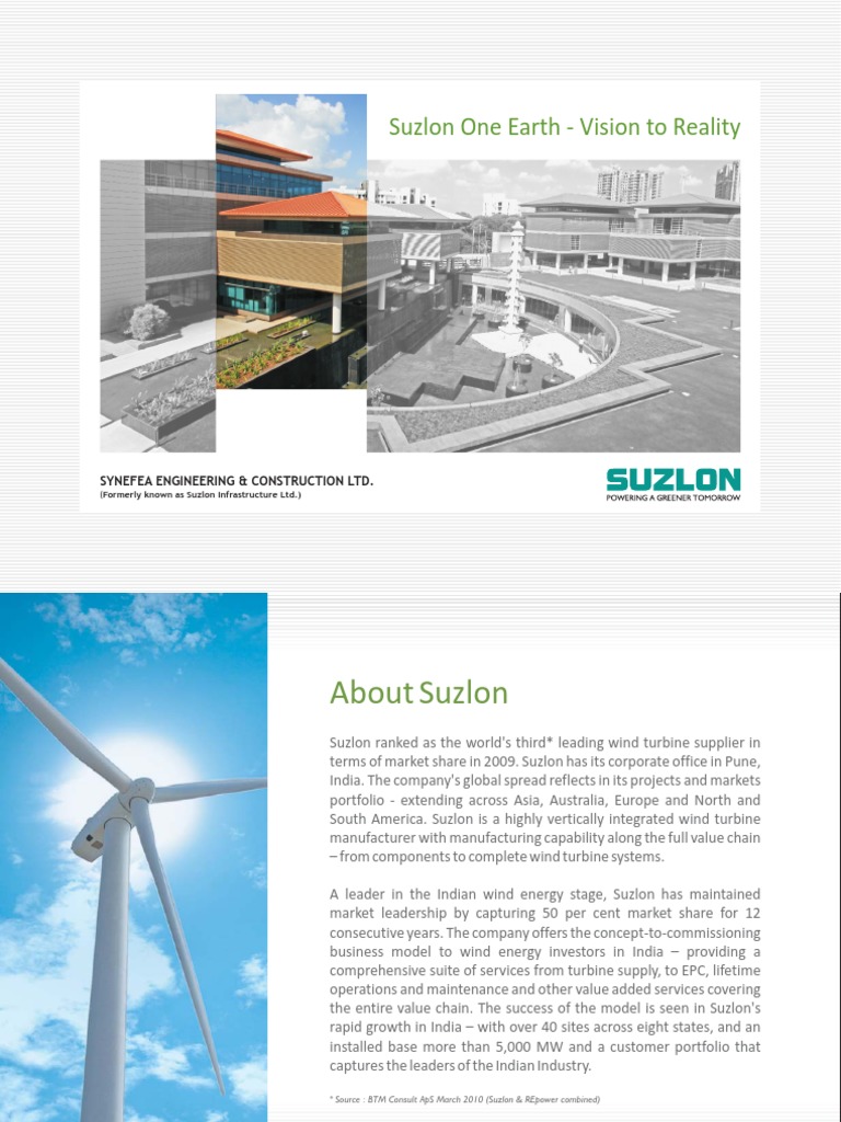 Suzlon One Earth GÇô Vision To Reality | Wind Power | Air Conditioning