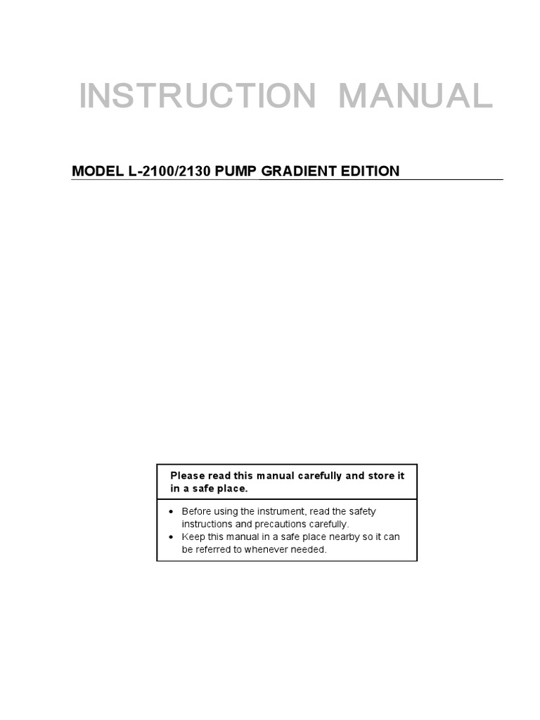 L-2100-2130 Gradient | PDF | Vacuum Tube | Pump