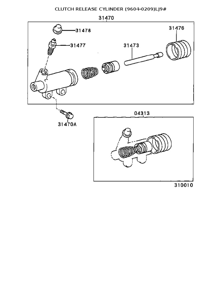 Clutch Release Cylinder 9604-0209 | PDF