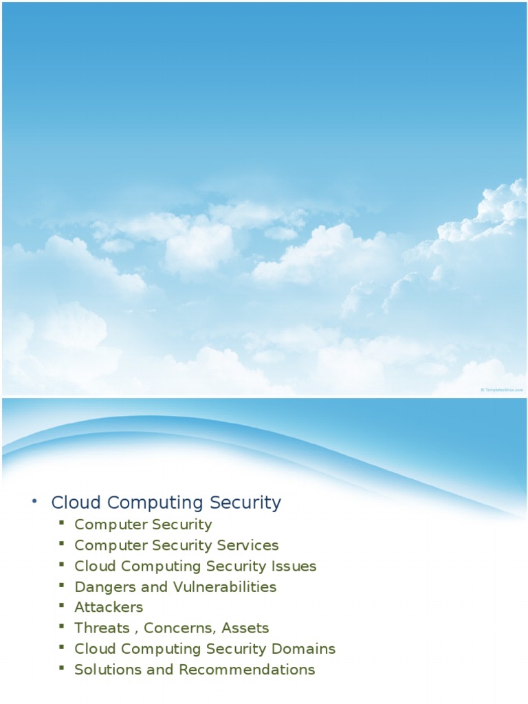 Cloud Security Pdf Cloud Computing Computer Security