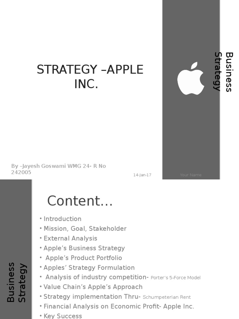 Strategy - Apple Inc - Project PPT (Recovered) | PDF | Apple Inc. | I Pod