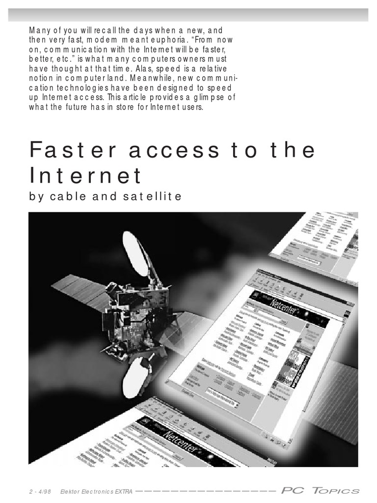 Elektor Electronics 1998-04 | PDF | Digital Subscriber Line | Modem