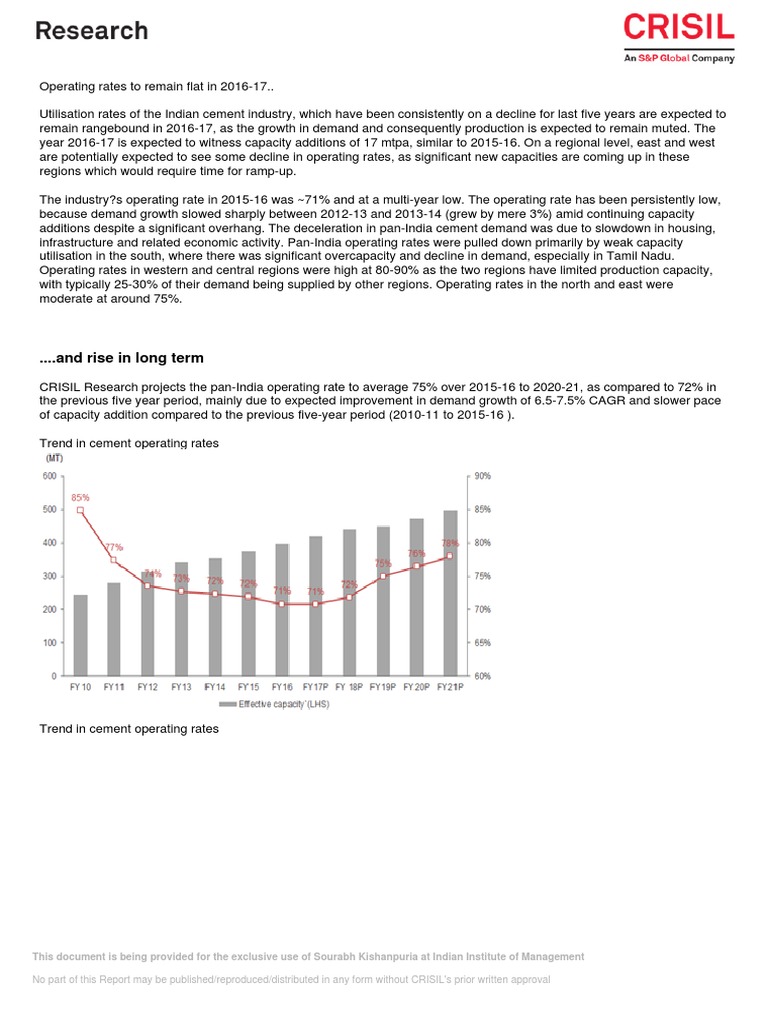 Operating Rates | PDF | Economies | Economics