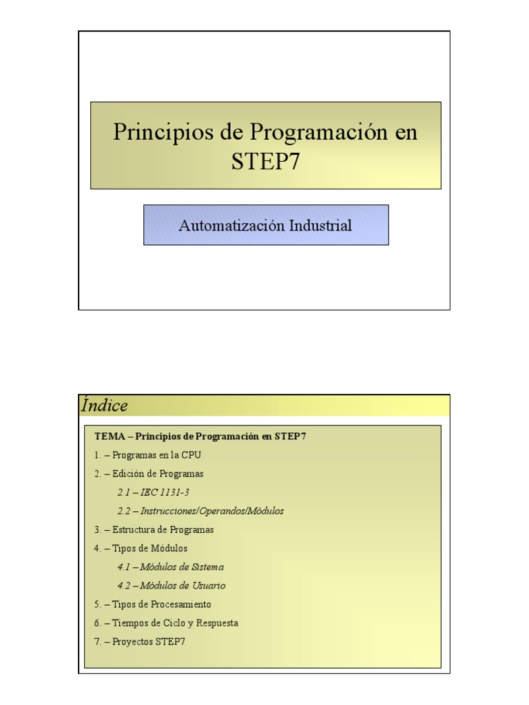 Programación en STEP7: Guía Completa | PDF | Sistema operativo | Software