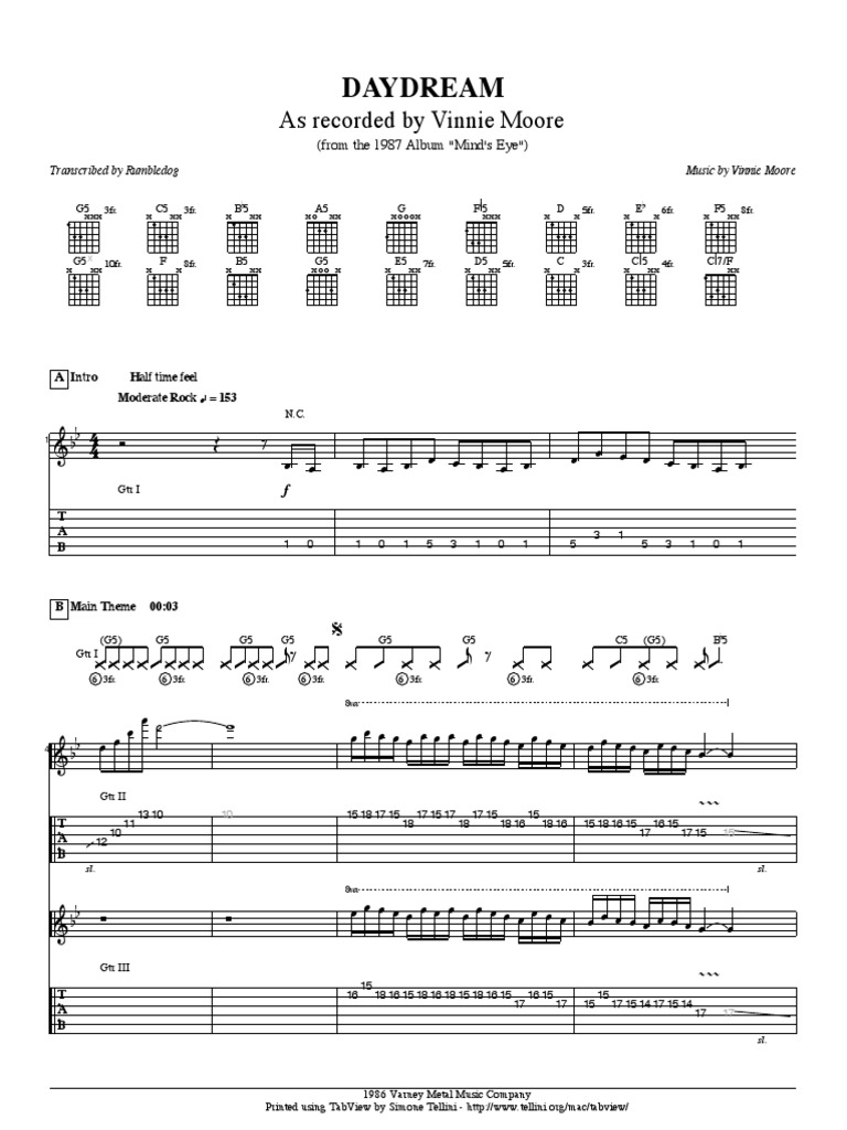 Daydream PDF | PDF | Guitars | Leisure