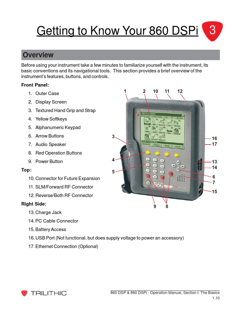 860 DSPi Manual Section I Chapter 3 | PDF | Electrical Connector | Menu ...