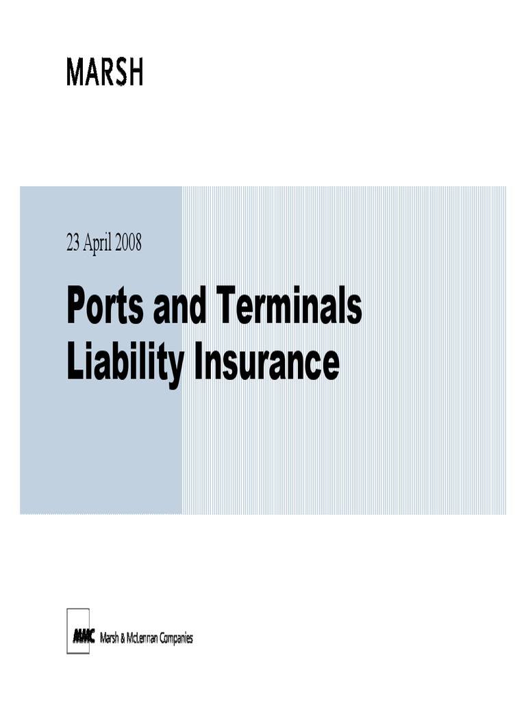 Ports & Terminals Liability Insurance | PDF | Port | Legal Liability