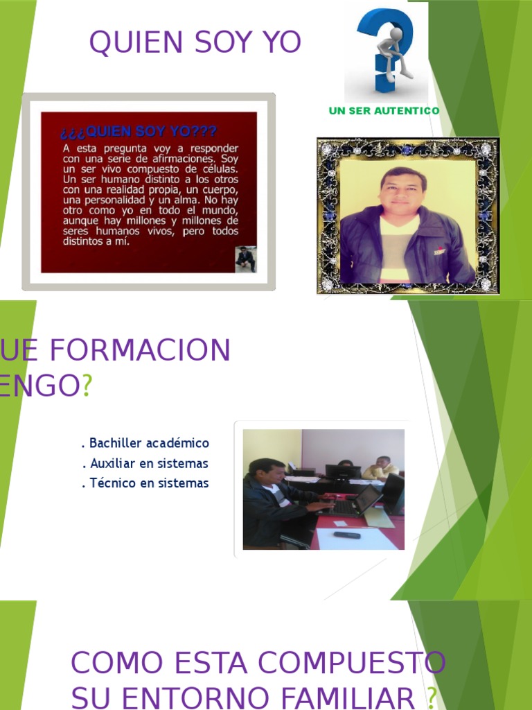 Presentación Personal: Quién Soy Yo | PDF