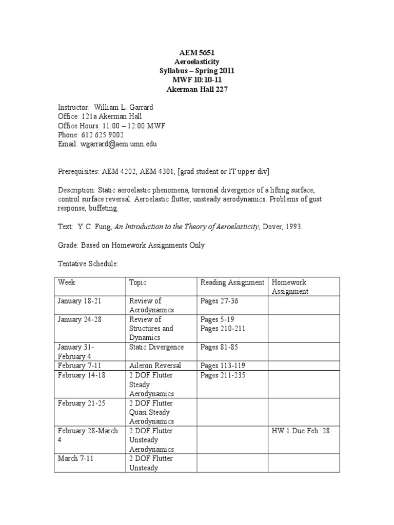 AEM 5651 Syllabus | PDF