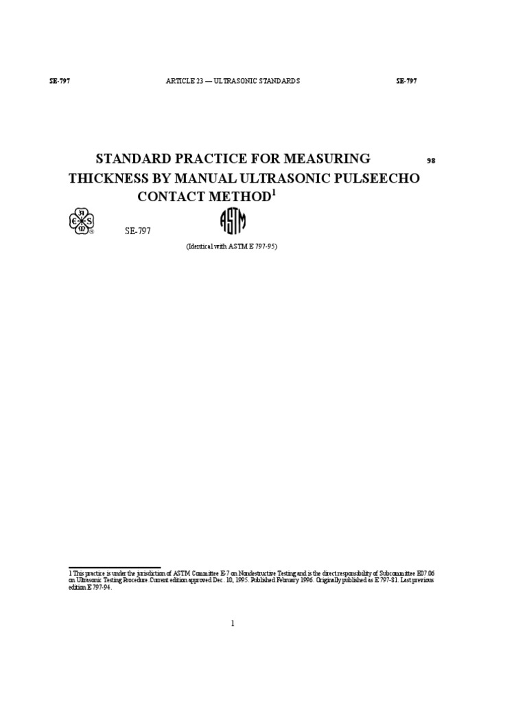 Astm E797 | PDF | Detector (Radio) | Calibration