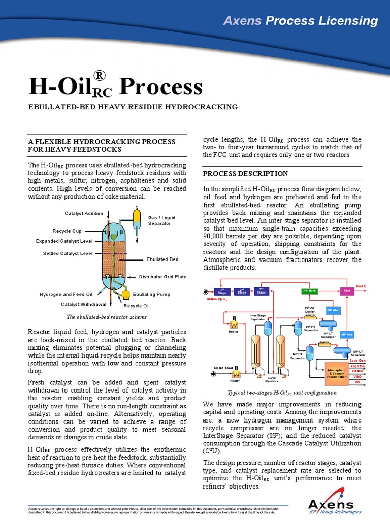 H OilRC Process | PDF | Oil Refinery | Cracking (Chemistry)
