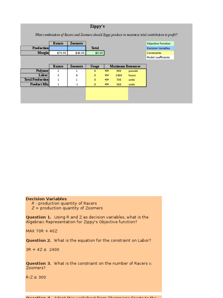 Week 6 Recitation Assignment Pdf Variable Mathematics Profit