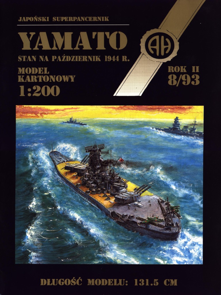 Halinski Model Kartonowy 1993 08 Battleship Ijn Yamato PDF | PDF