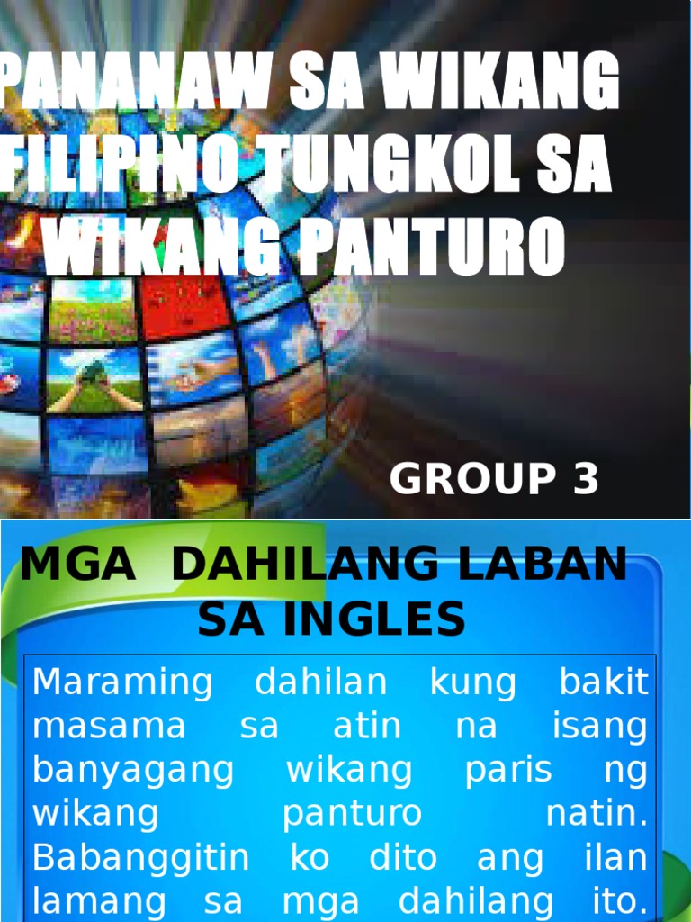 Pananaw Ng Wikang Panturo