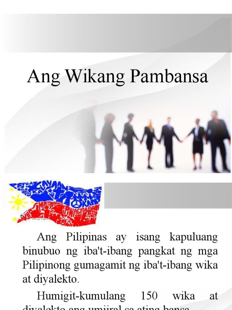 Ang Wikang Pambansa | PDF