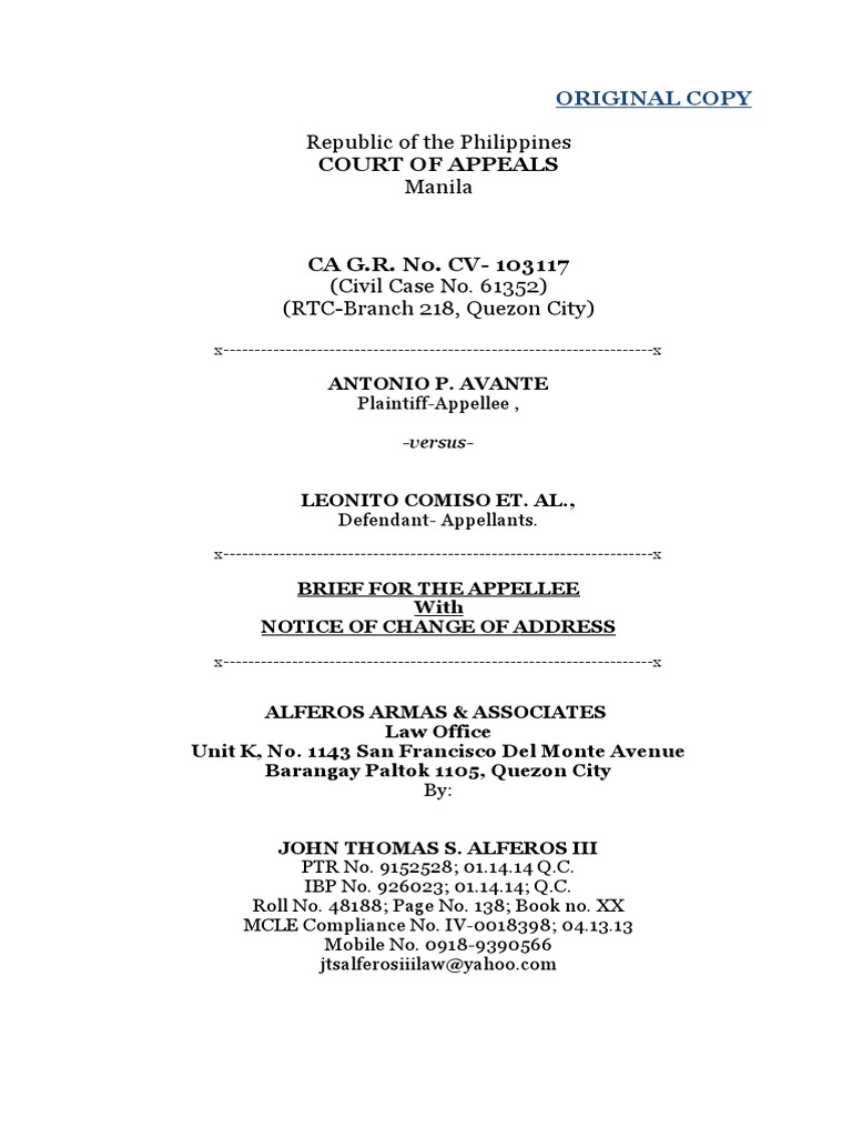 Appellee's Brief Avante | PDF | Punitive Damages | Lawsuit