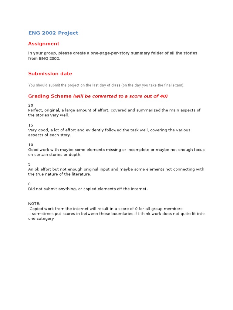Eng2002 Project 1 | PDF