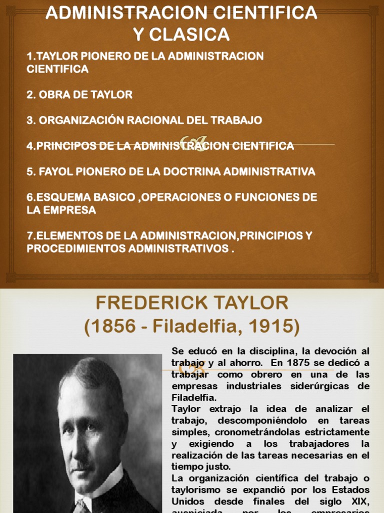 Administración Científica Frederick Winslow Taylor