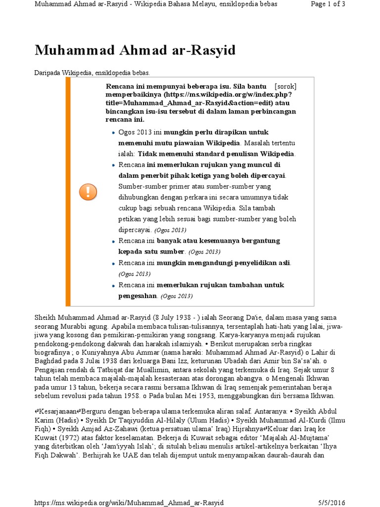 Muhammad Ahmad Ar-Rasyid | PDF