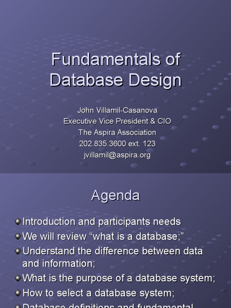 Fundamentals of Database Design | PDF | Databases | Data Management Software