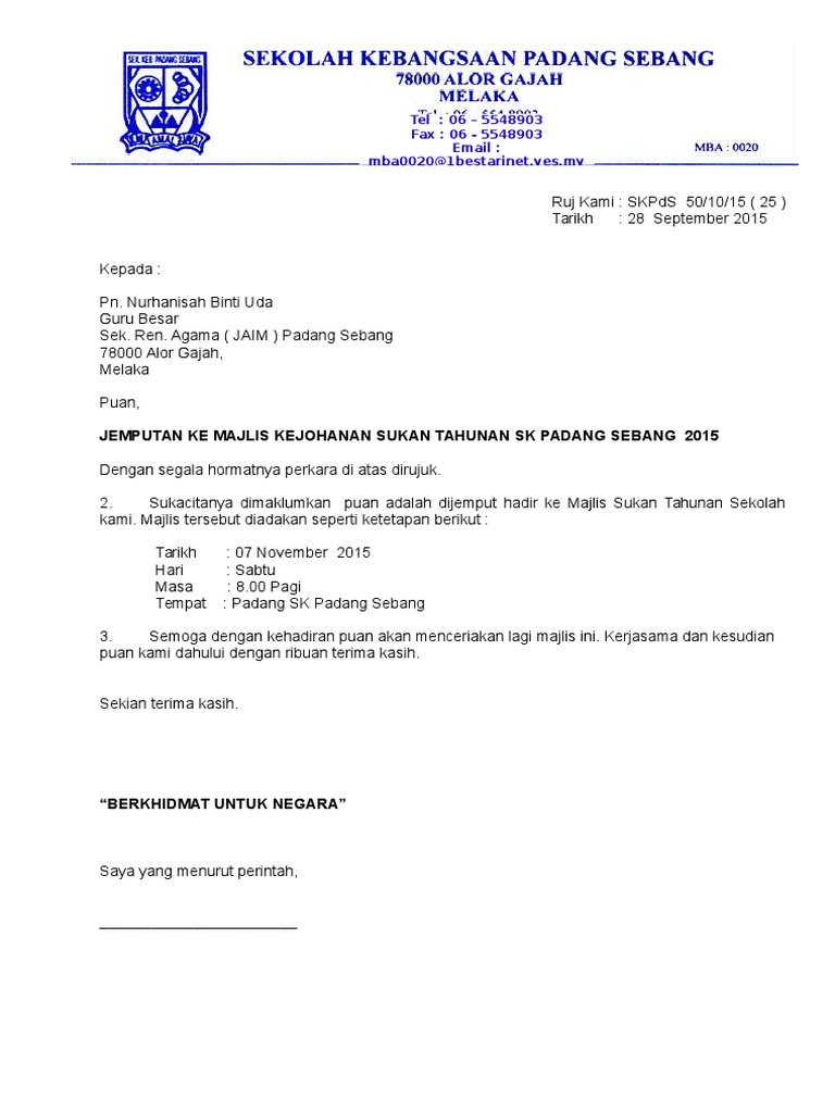 Surat-Jemputan JKKK Kampungsukan 2015 | PDF