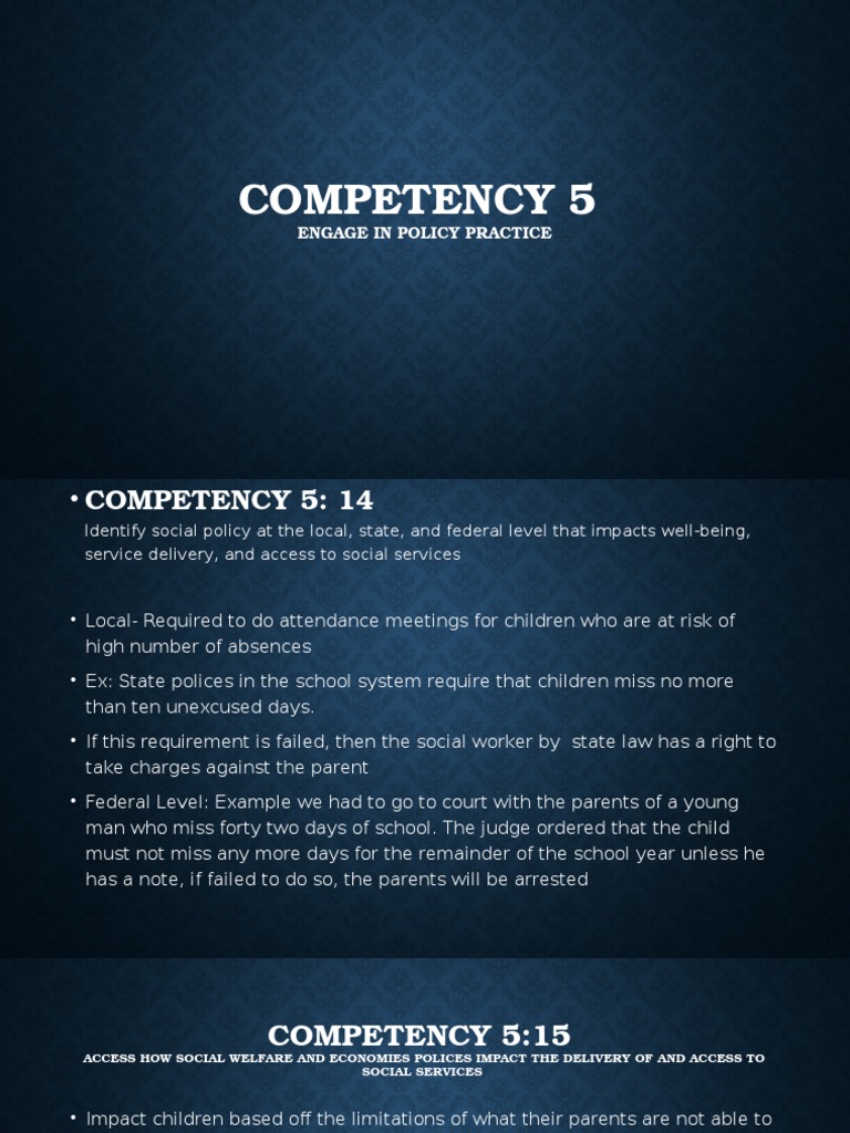 Social Work Competency 5 | PDF