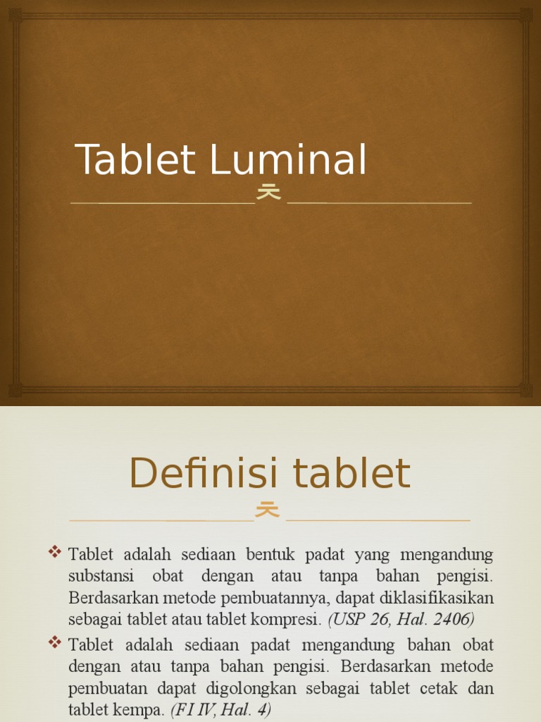 Tablet Luminal: Sediaan Phenobarbital | PDF