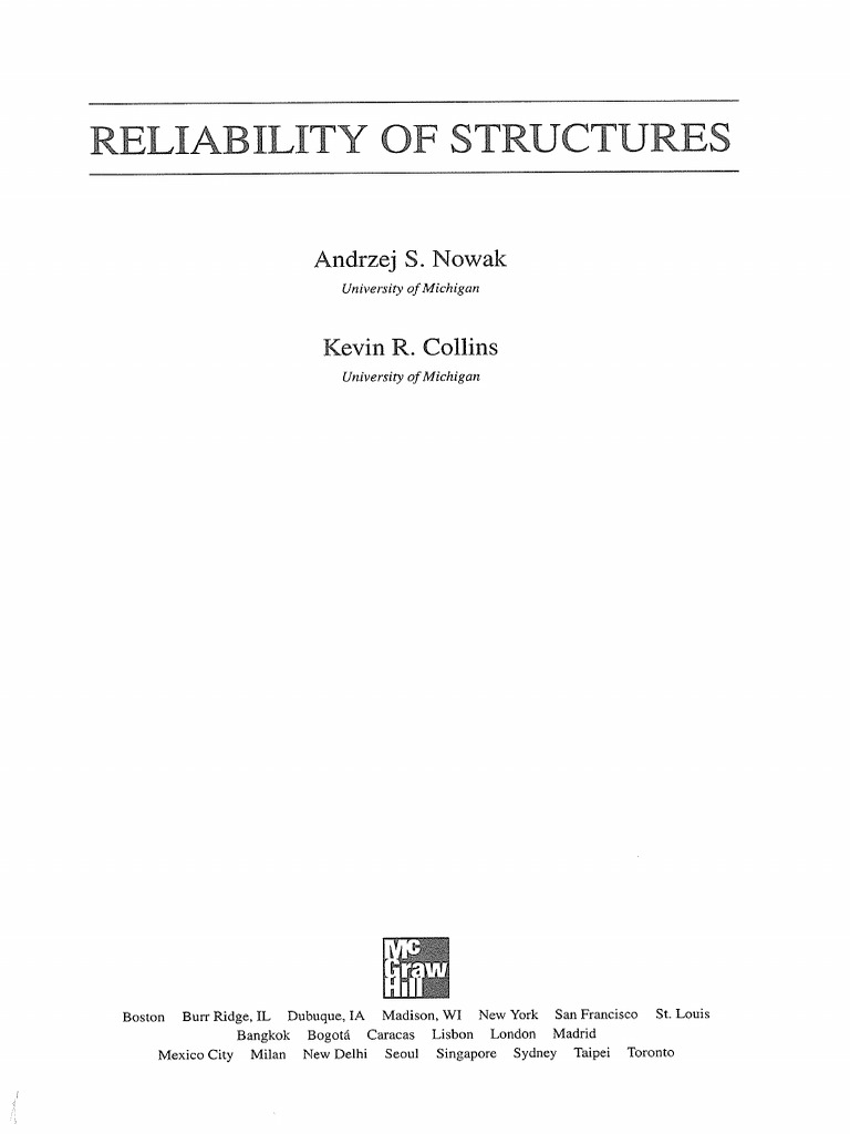 Reliability Of Structures Pdf