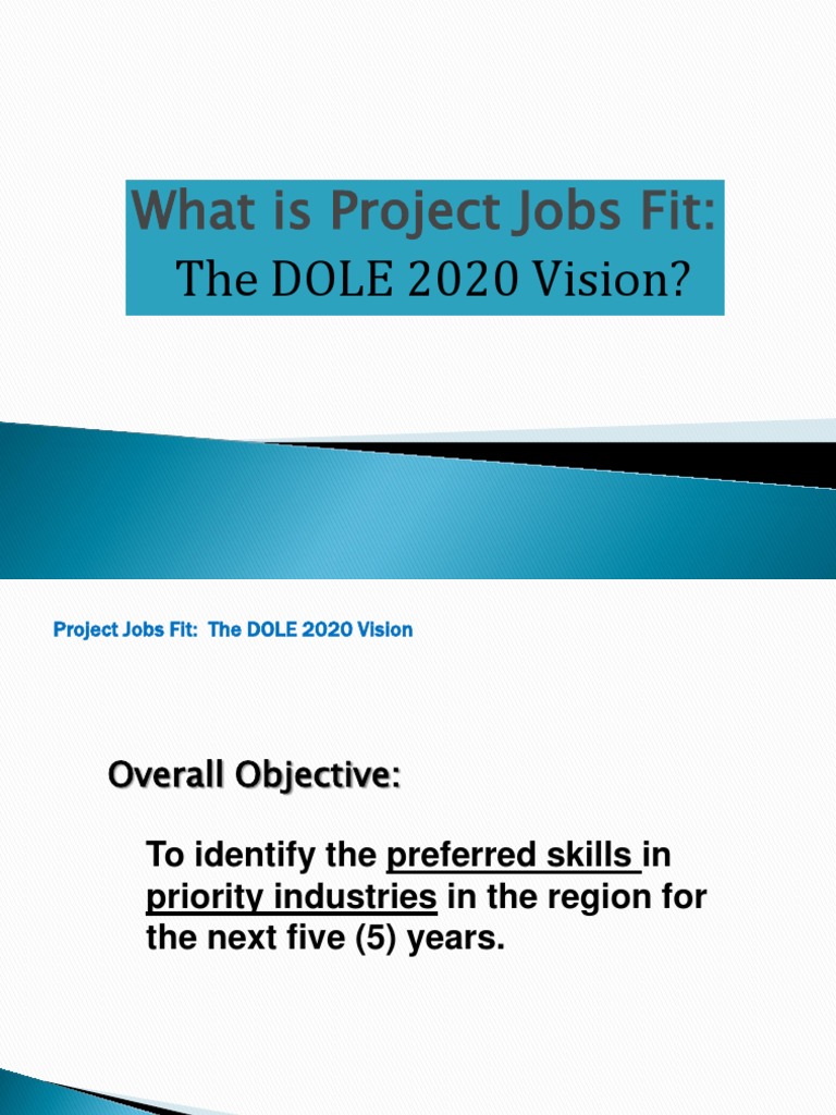 Project Jobs Fit: Skills for 2020 Vision | PDF | Engineer | Chemist