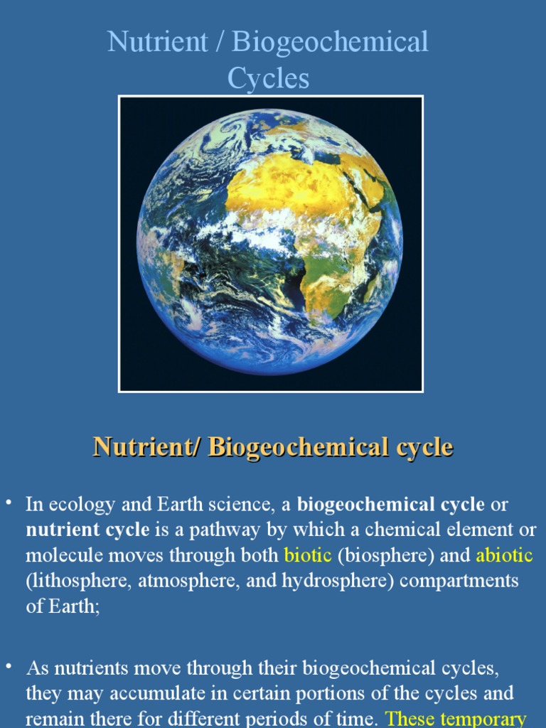 ENV 107 Nutrient-Biogeochemical Cycle 7-8 | PDF | Carbon Cycle | Oxygen